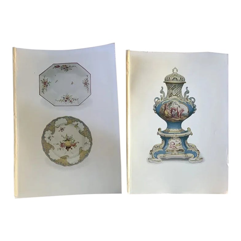 1921 Porcelain Book Illustrations - Set of 2 | Chairish