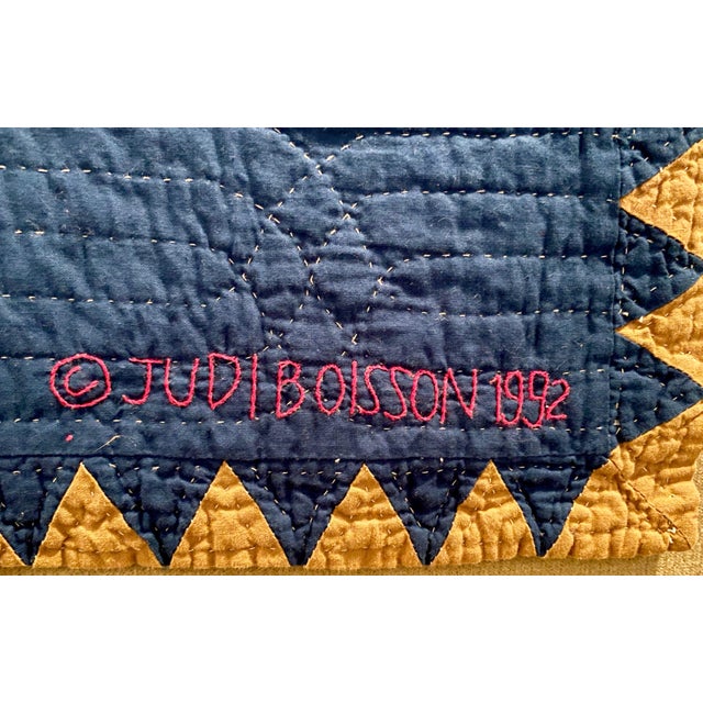 Vintage 1990s Judi Boisson Hand-Stitched American Country Throw Quilt ...