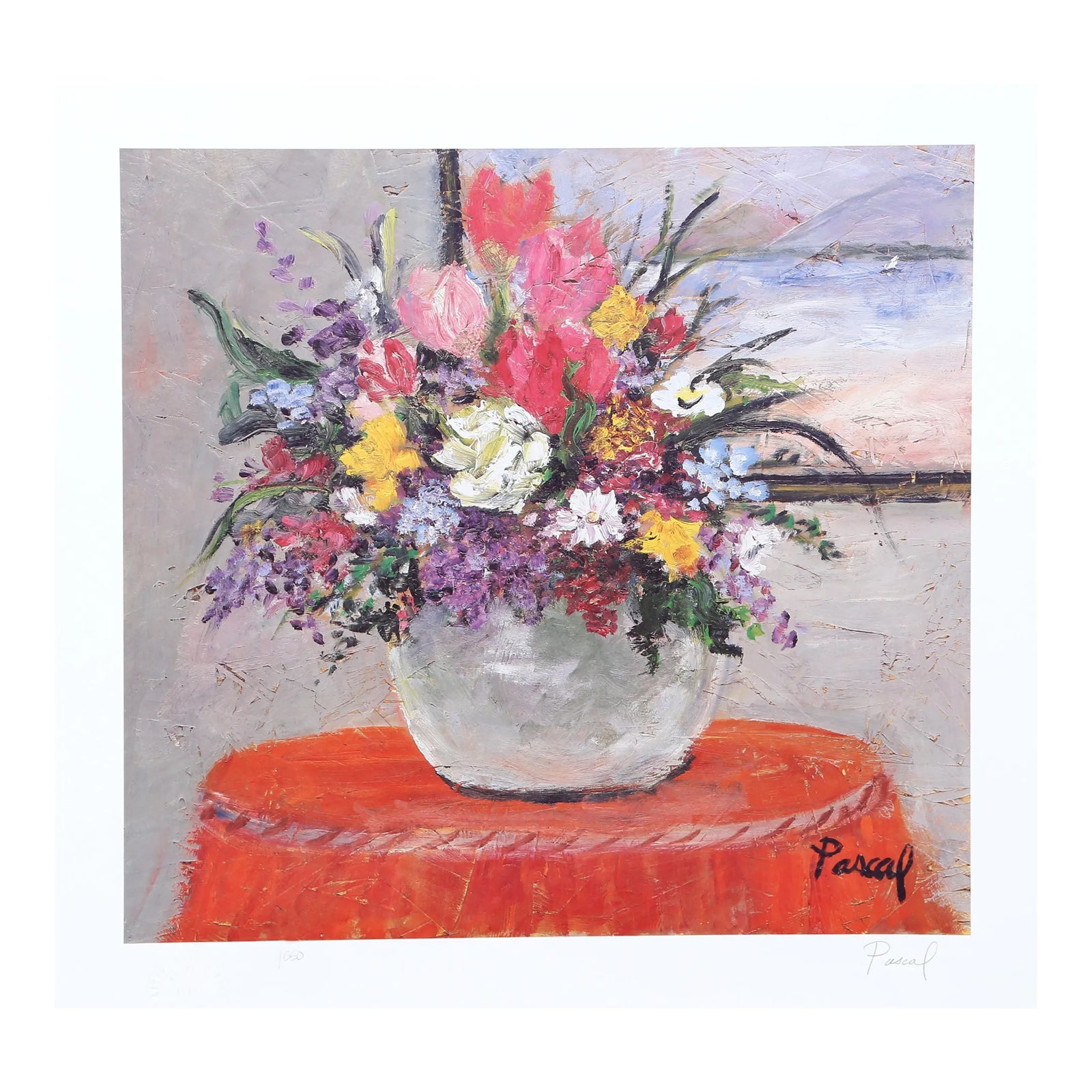 Early 21st Century "Flower Pot" Lithograph by Suzanne Pascal | Chairish