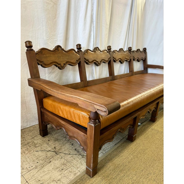 1970s Carved Mexican Sofa Bench | Chairish
