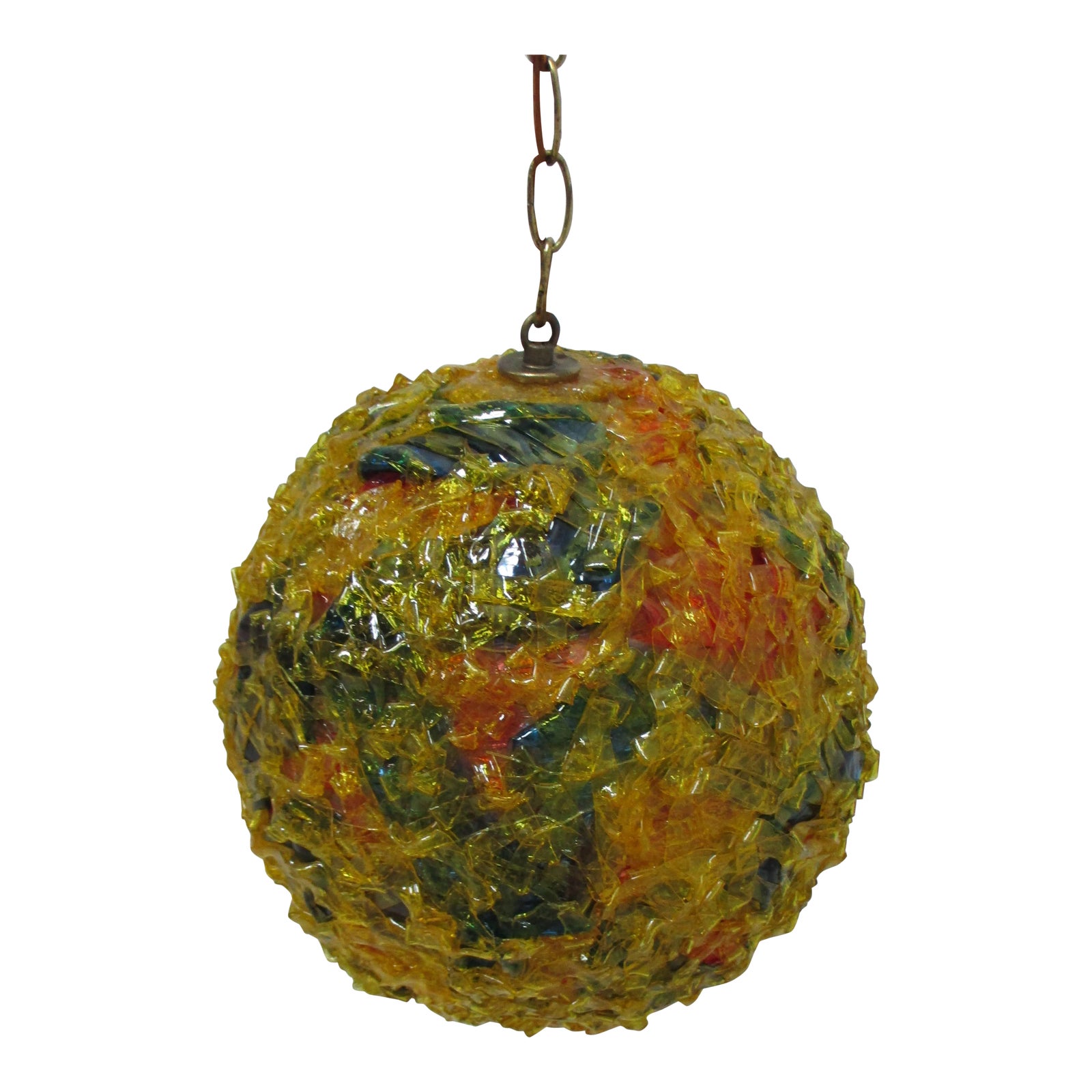 Vintage Mid-Century Spun Plastic Floating Orb Chandelier | Chairish