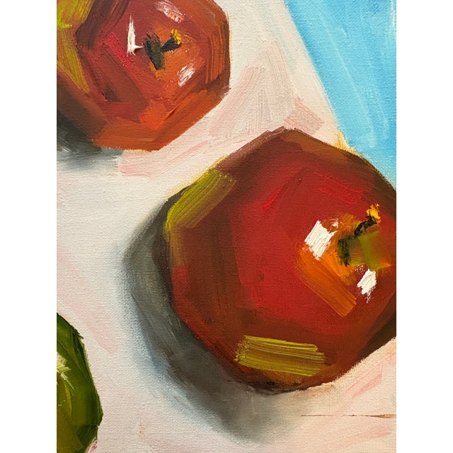 Sarah Trundle, Abstract Still Life Oil Painting, "Apple Study" | Chairish