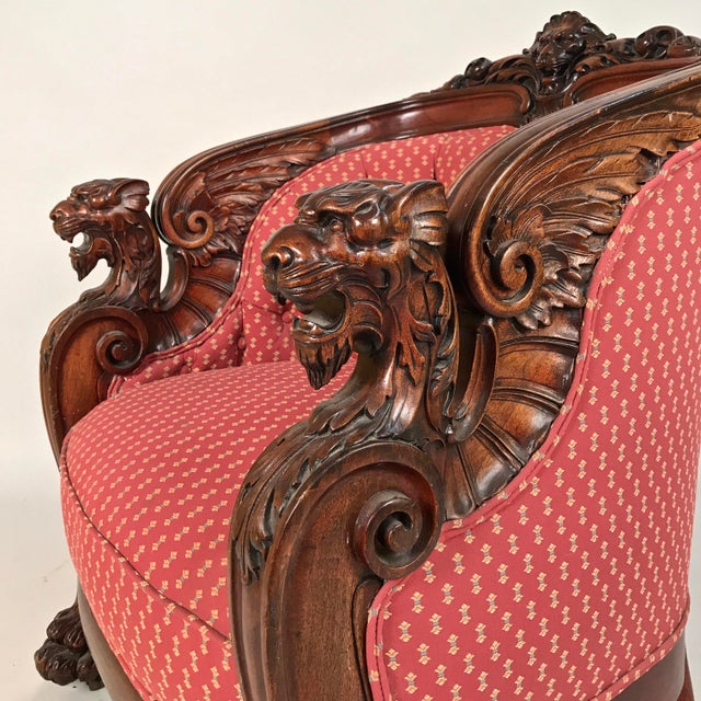 Early 19th Century English Regency Mahogany Tub Chair Armchair | Chairish