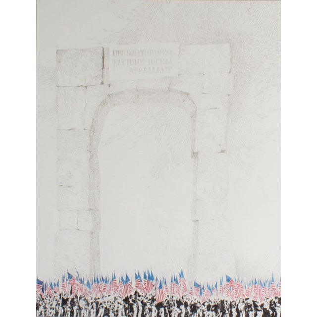 1995 “They Make a Desolation and Call It Peace” Mixed Media Drawing ...