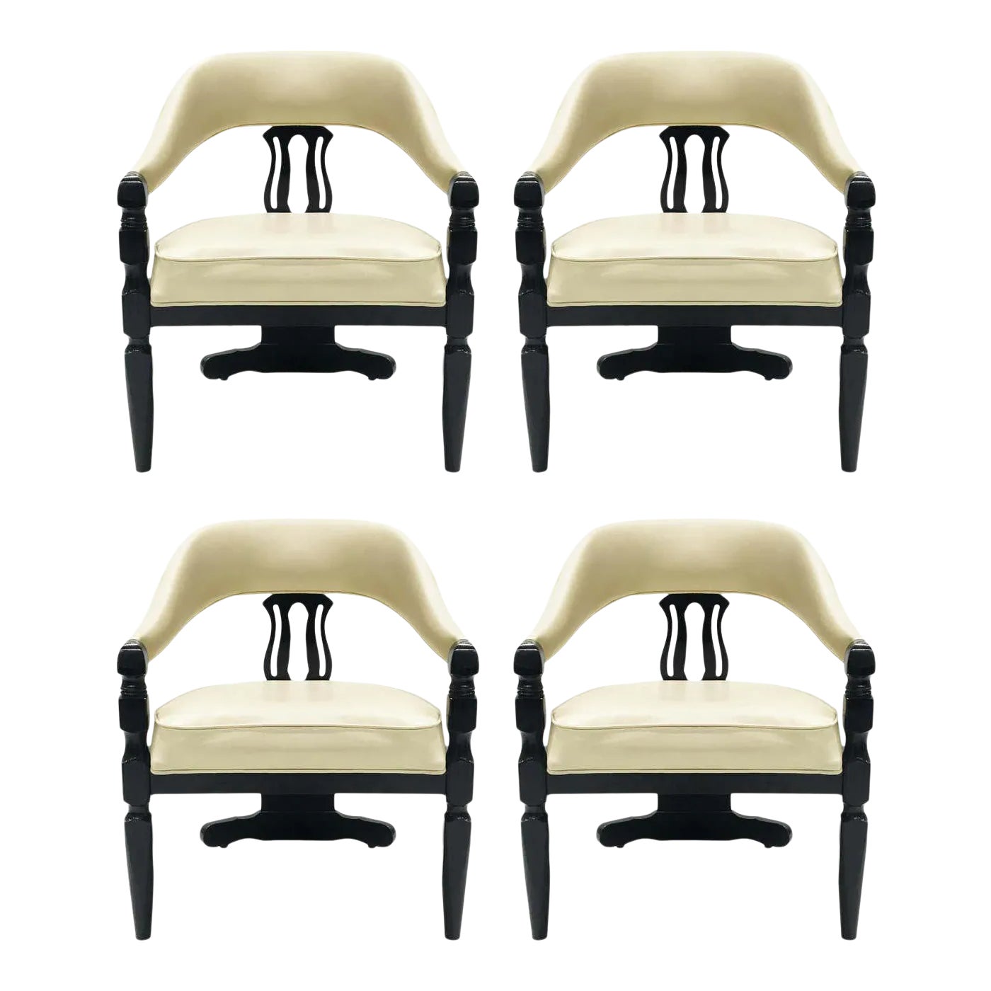 Modern Asian-Inspired Dining Chairs - Set of 4 | Chairish