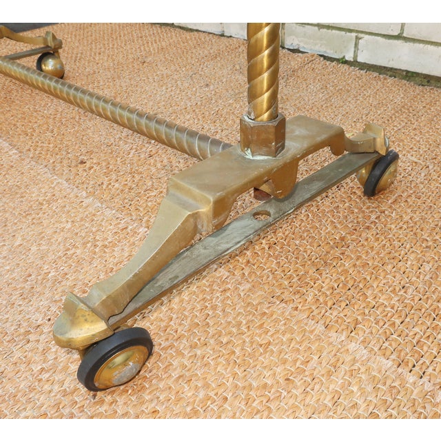 Brass Hand Clothing Rack Stand, 1950's | Chairish