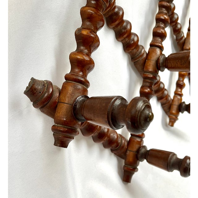 Early 1900s French Faux Bamboo Spindle Style Expandable Coat/Hat Rack ...