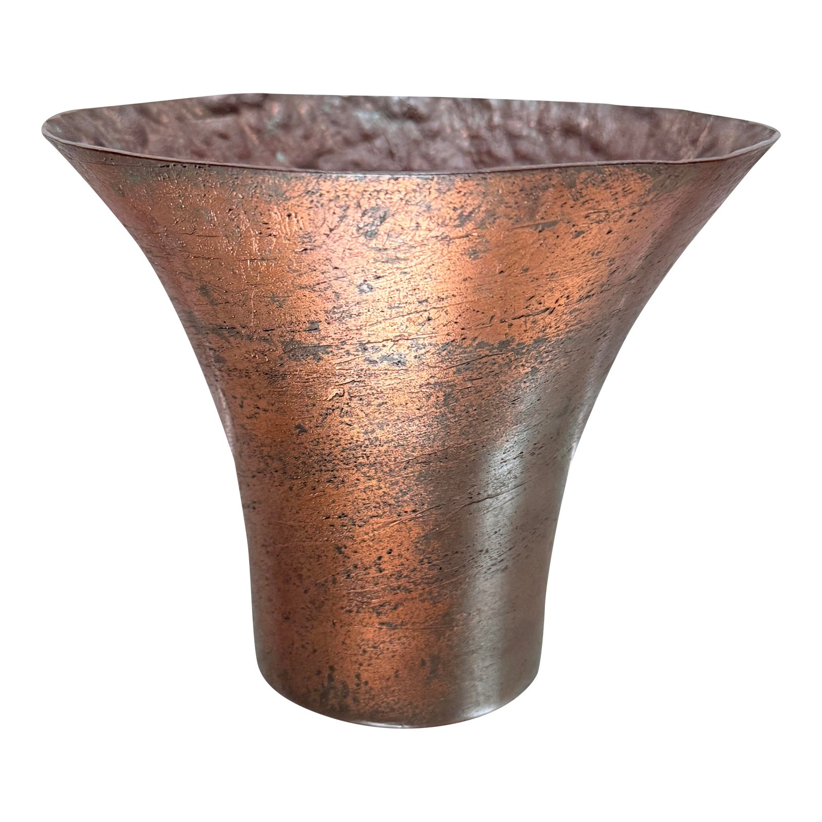 Early 20th Century Copper Trumpet Vase Attributed to Carl Sorensen ...