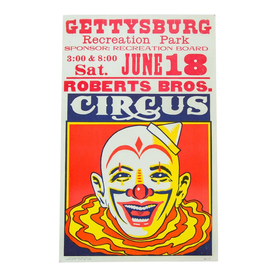 Vintage Roberts Bros Circus Poster | Chairish