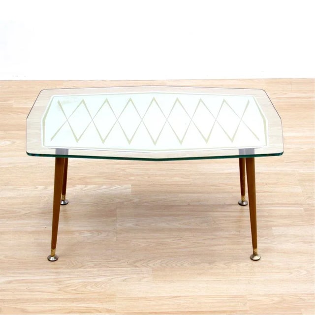 Vintage 1960s Mirrored Atomic Coffee Table | Chairish