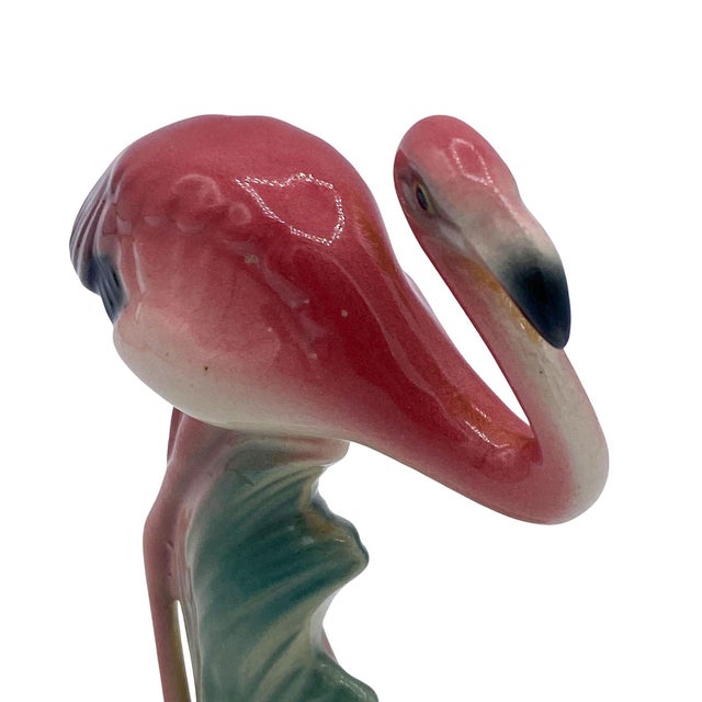 Pair of Mid 20th Century Matching Mini Pink Flamingo Ceramic Tabletop ...