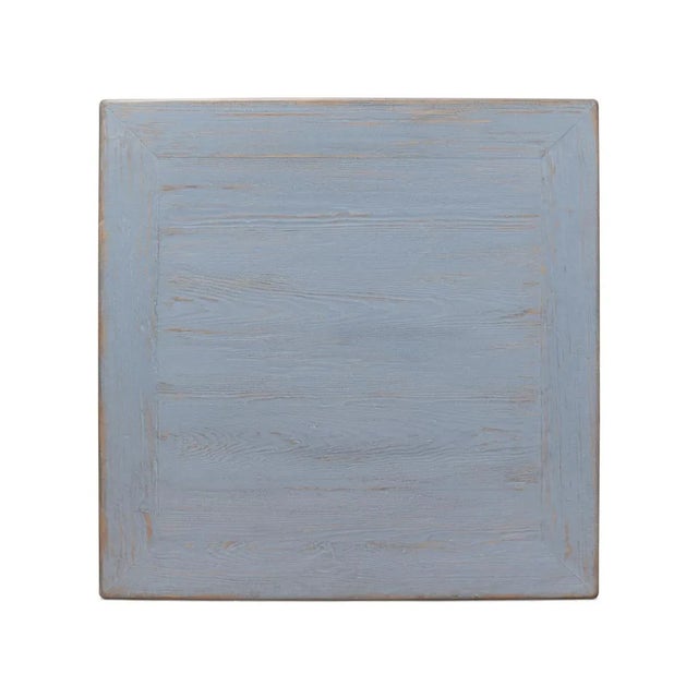 Blue Pine Wood Coffee Table | Chairish