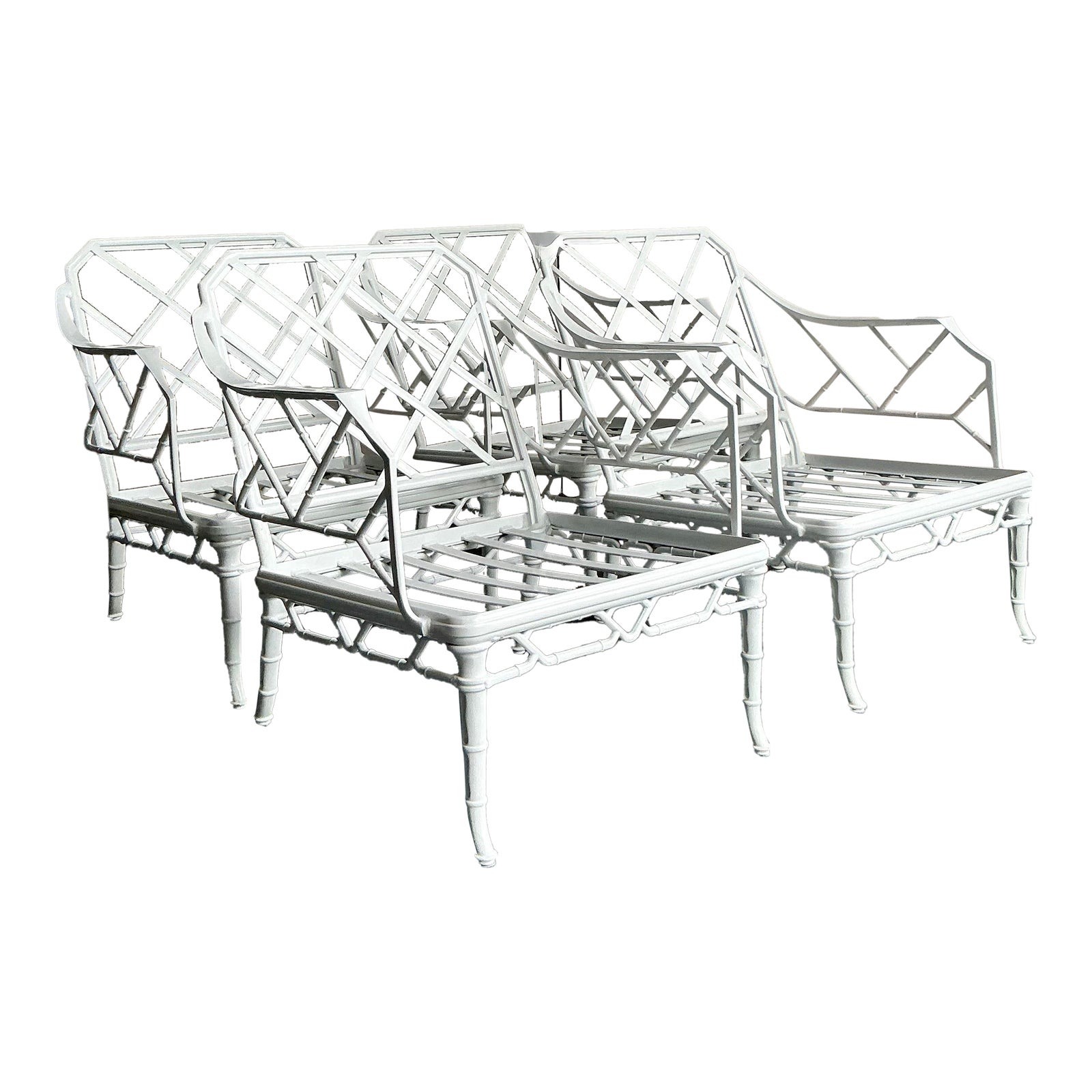 Vintage Regency Brown Jordan “Calcutta” Cast Aluminum Lounge Chairs ...