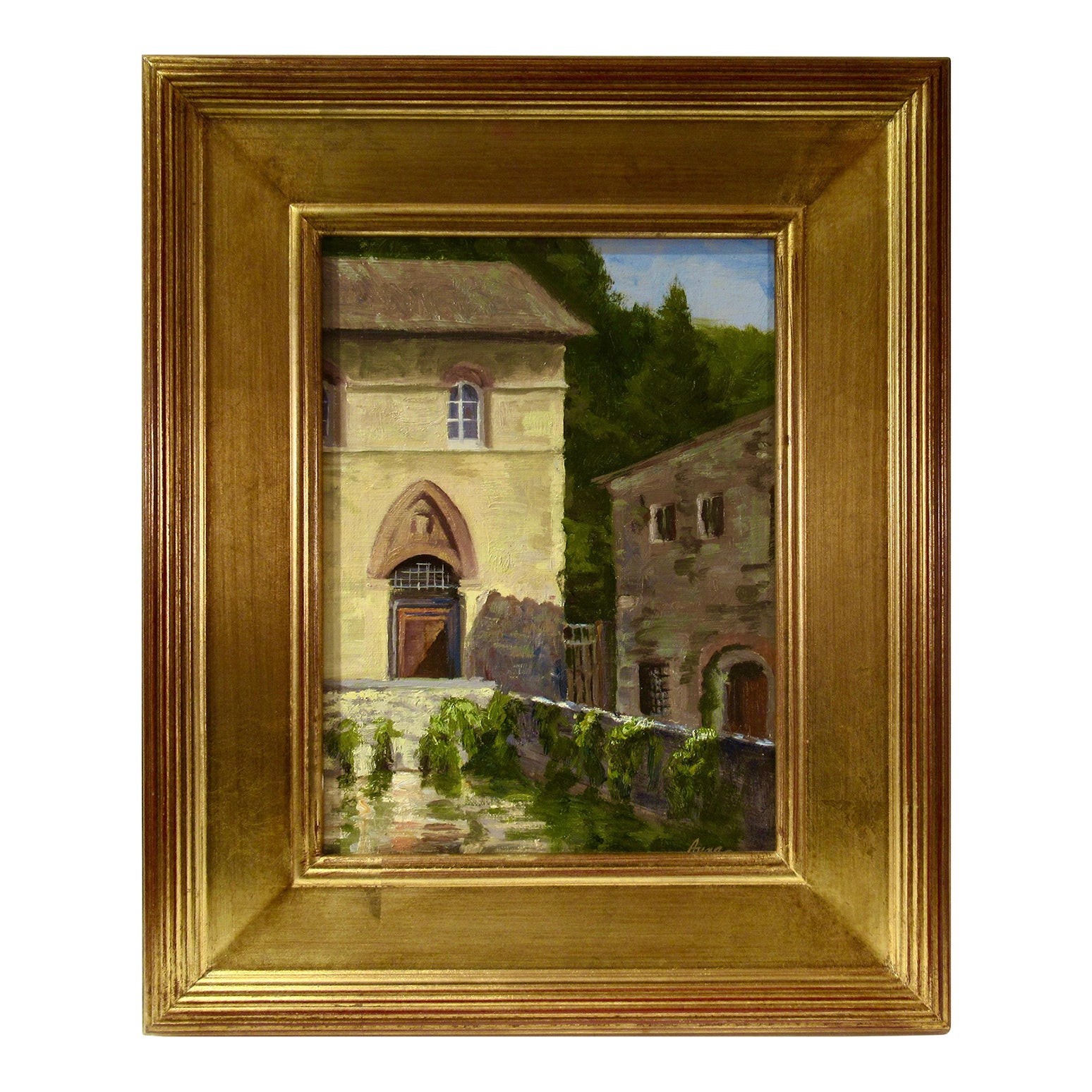 Annamarie Nelson Corner Pond 2009 Painting | Chairish