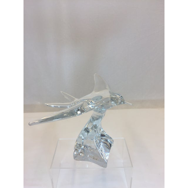 Daum Crystal Bird in Flight Sculpture | Chairish