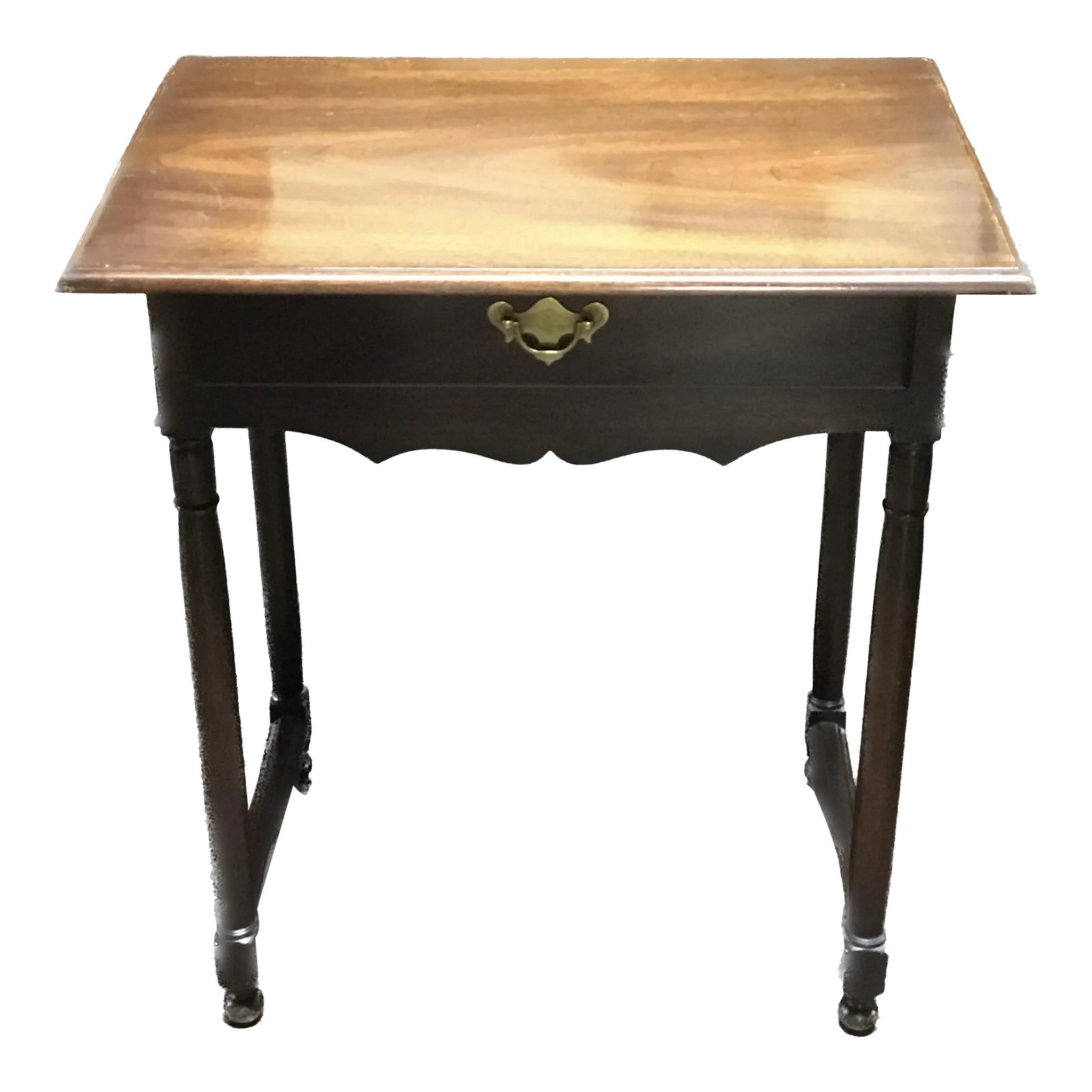 Late 20th Century American Kittinger Table With Drawer | Chairish