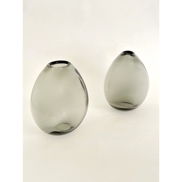 1960s Gray Per Lütken Designed Drop Vases From Holmegaard- Set of 2 ...