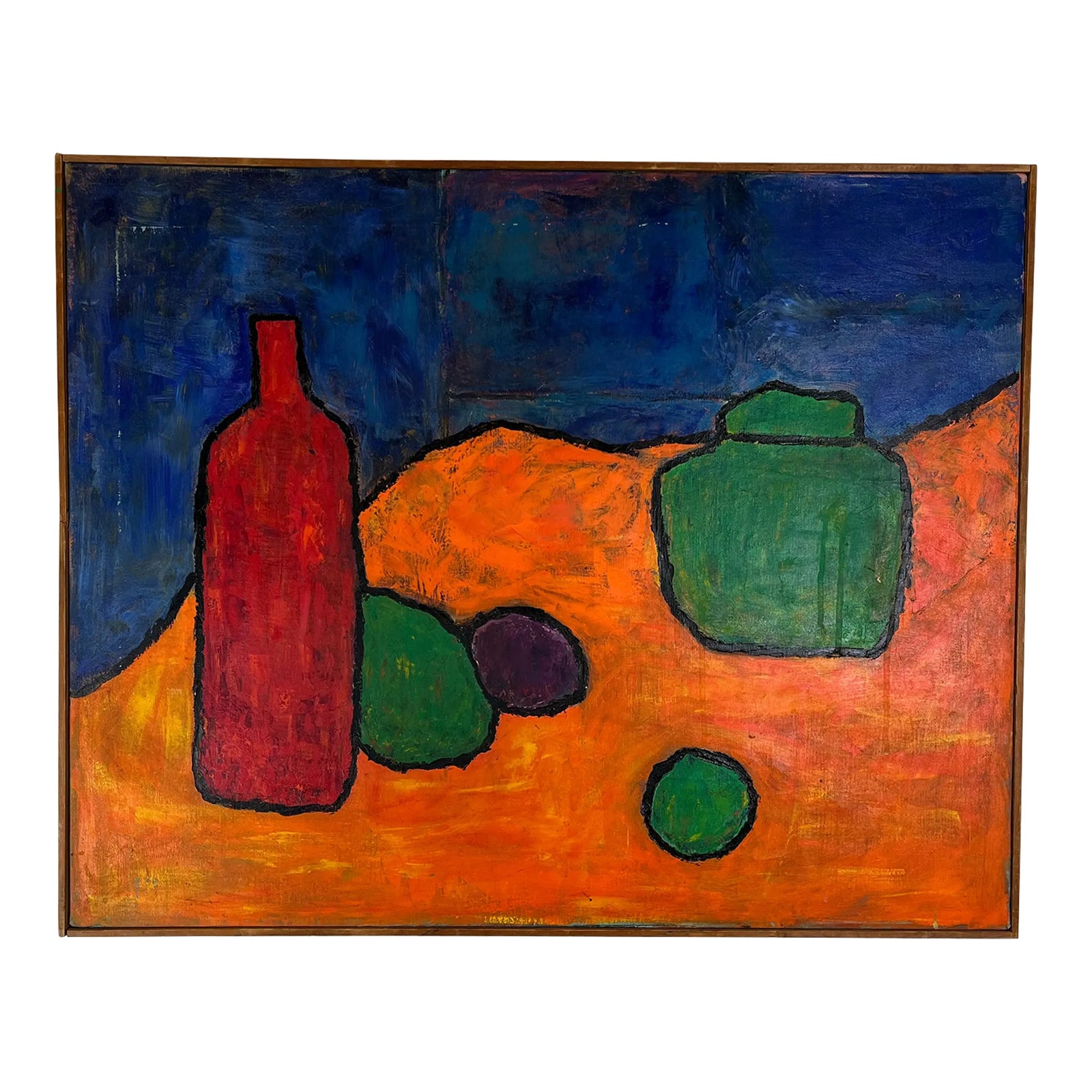 Mid Century Still Life Painting Marion Knudsen | Chairish