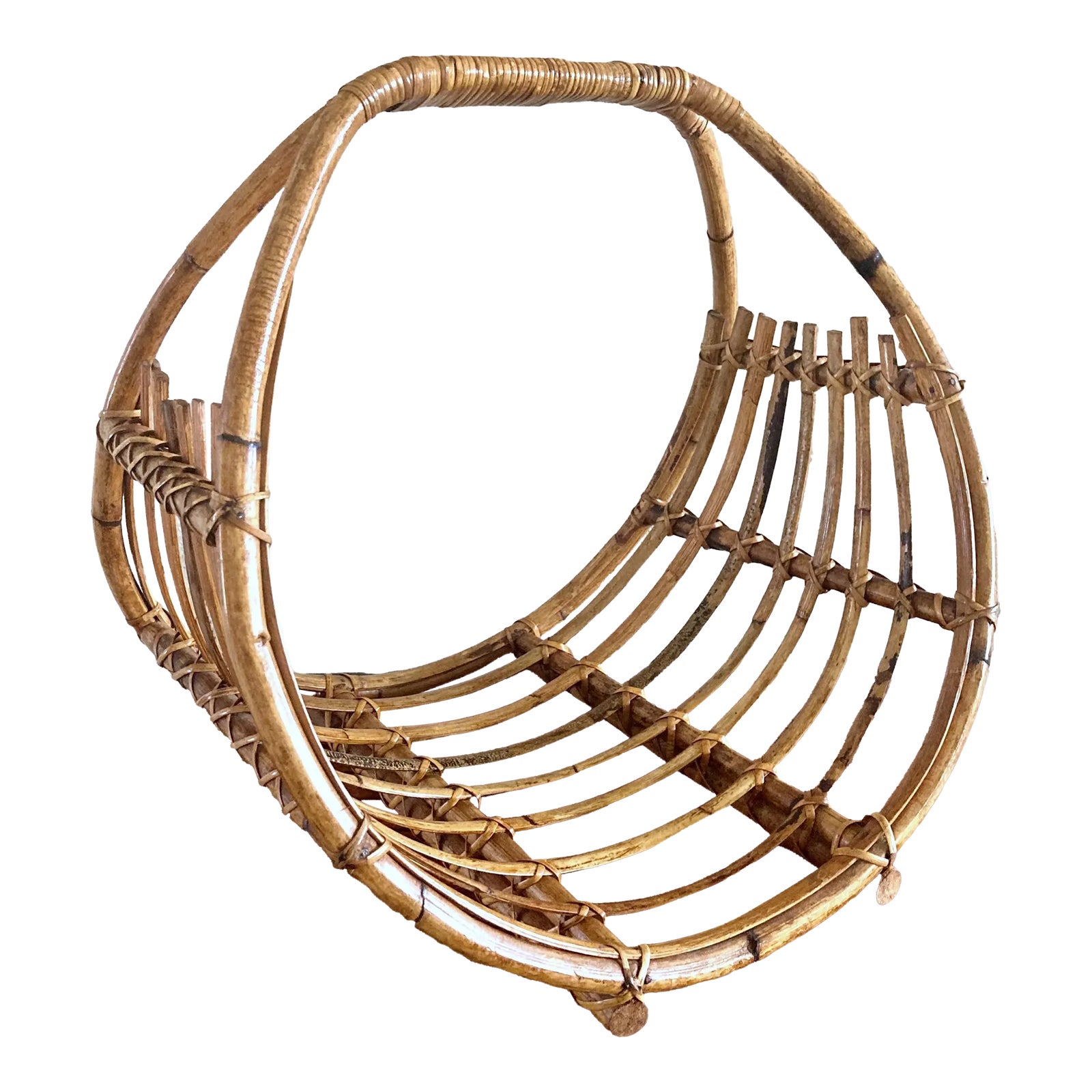 Late 20th-Century Albini-Inspired Tortoise Shell Bamboo Media Holder ...