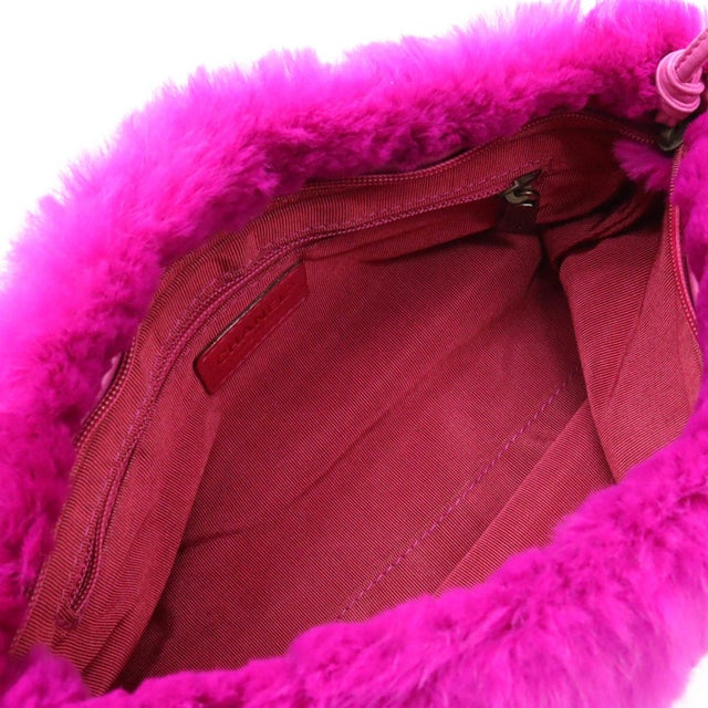 Chanel Lapin Rabbit Fur Coco Mark Chain Shoulder Bag Leather Purple ...