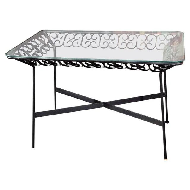 Arthur Umanoff Wrought Iron Table | Chairish