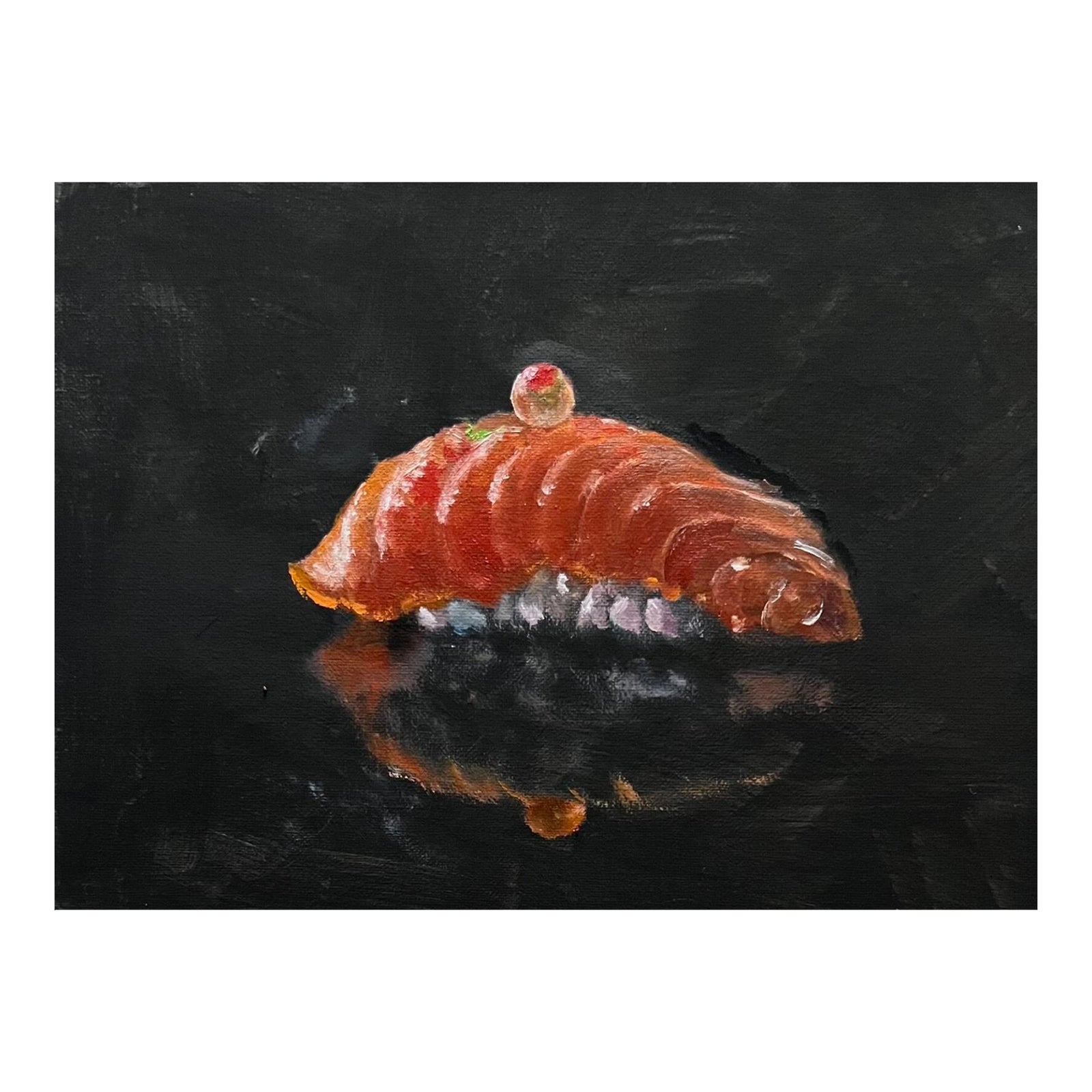 2025 Painting Salmon Nigiri Sushi Oil Canvas Board Still Life Food Not ...