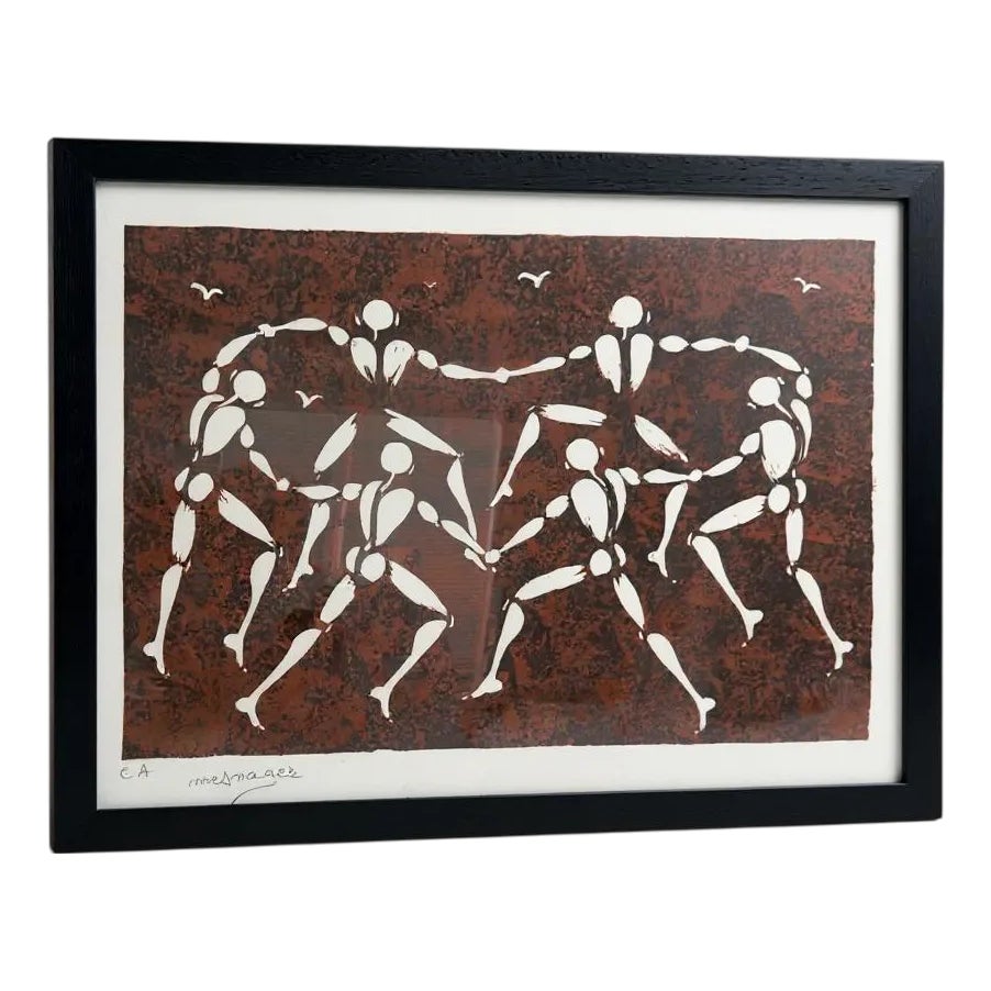 Jérôme Mesnager, Dance of the Bodies, Artist's Proof Screenprint | Chairish