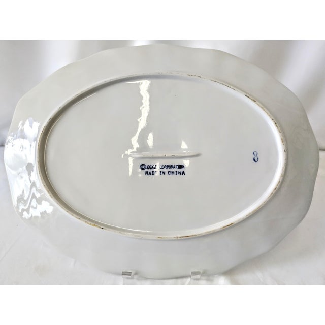 Vintage White Ceramic Turkey Serving Platter | Chairish