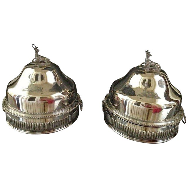 Silver Sheffield Food Warmers - a Pair | Chairish