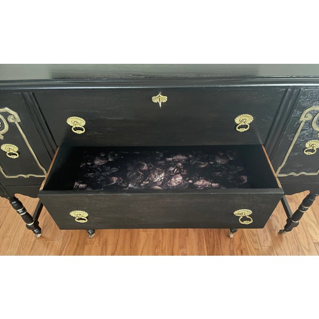 1930s Vintage Jacobean Buffet | Chairish
