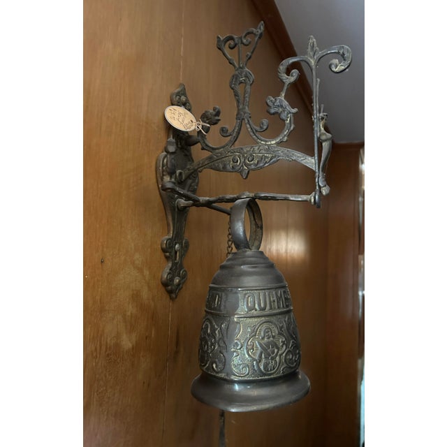 Antique Brass Monastery Bell Wall Mount | Chairish
