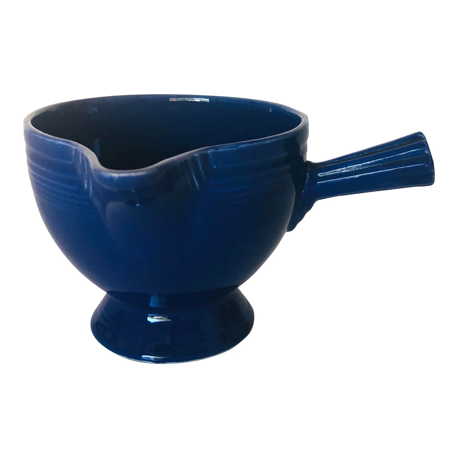 1930s Art Deco Dark Blue Fiesta Creamer | Chairish