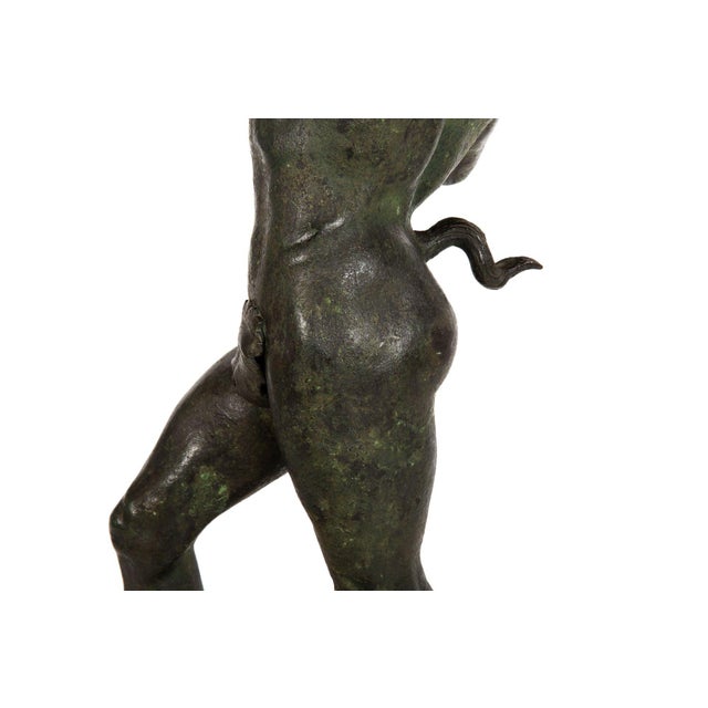 Antique Grand Tour Italian Bronze Sculpture of Dancing Faun of Pompeii ...