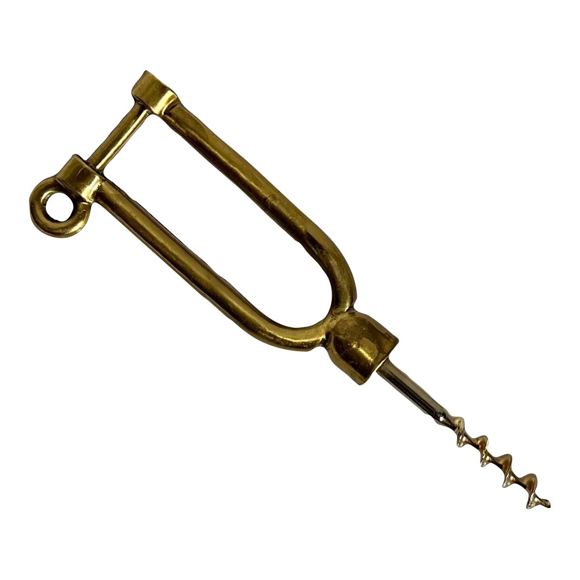 1970s Nautical Shackle Brass Corkscrew Bottle Opener | Chairish