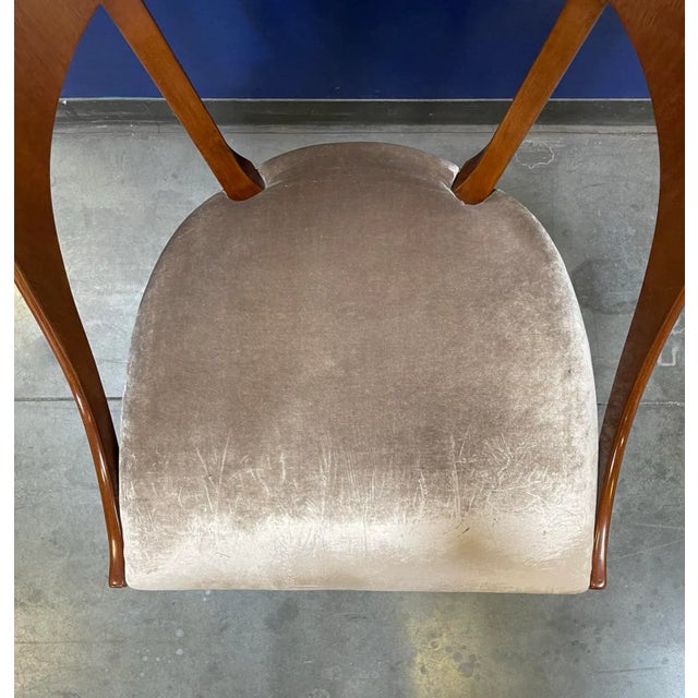 Rose Tarlow Celtic Cloth Upholstered & Walnut Rebecca Chair From the ...