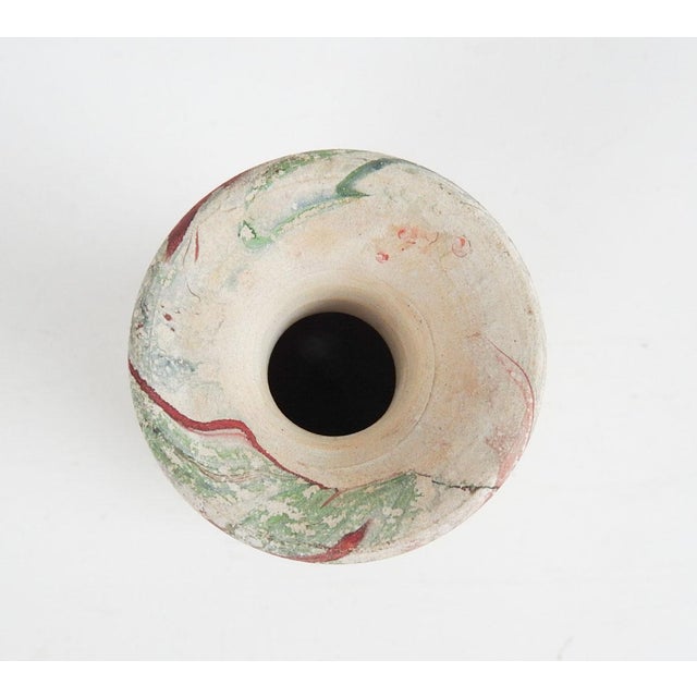 Small Vintage Meyer Pottery the Alamo Texas Swirl Pottery Vase | Chairish