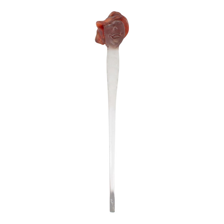 1995 Art Glass Head Scepter Sculpture by Stephen Fellerman | Chairish