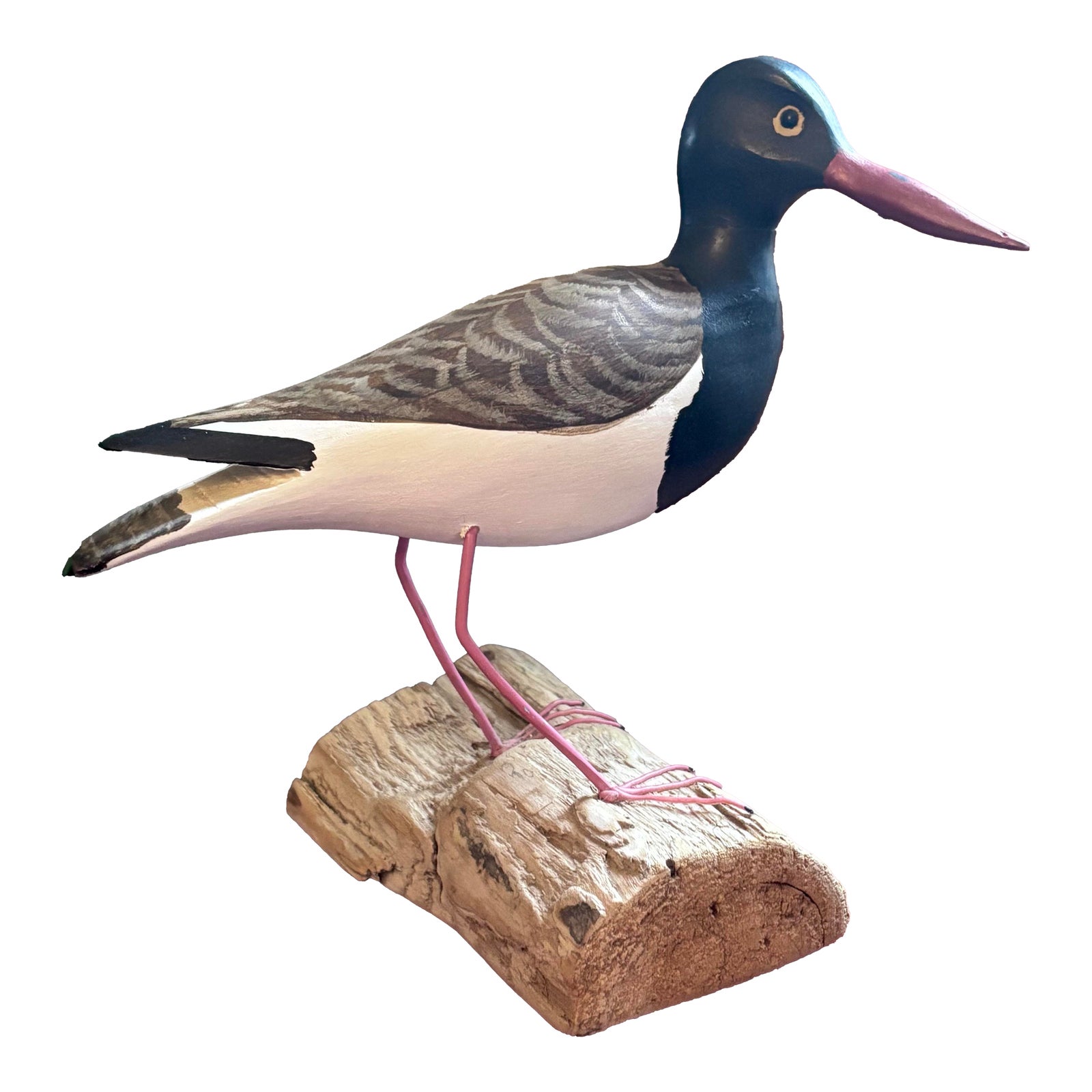 1980's American Oystercatcher Shore Bird Wood Carving Statue Figurine ...