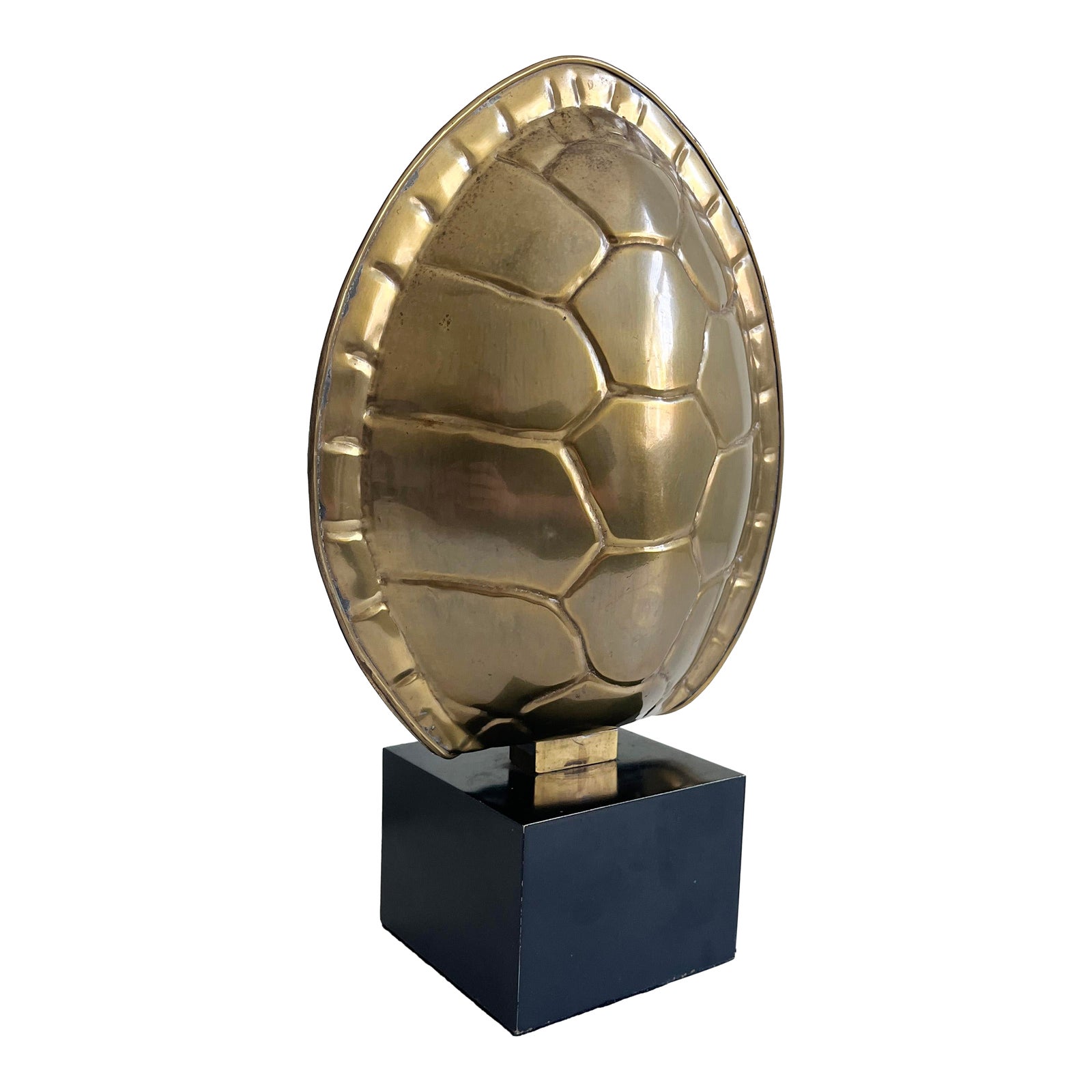 1970s Brass Tortoise Shell Lamp by Chapman | Chairish