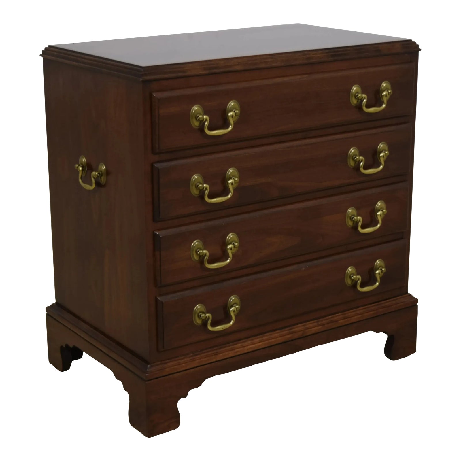 Ethan Allen Georgian Court Cherry 4 Drawer Occasional Chest | Chairish