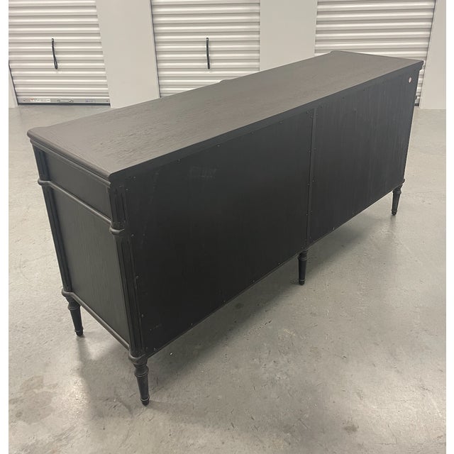 Pottery Barn 6-Drawer Dresser - Distressed Black Oak | Chairish