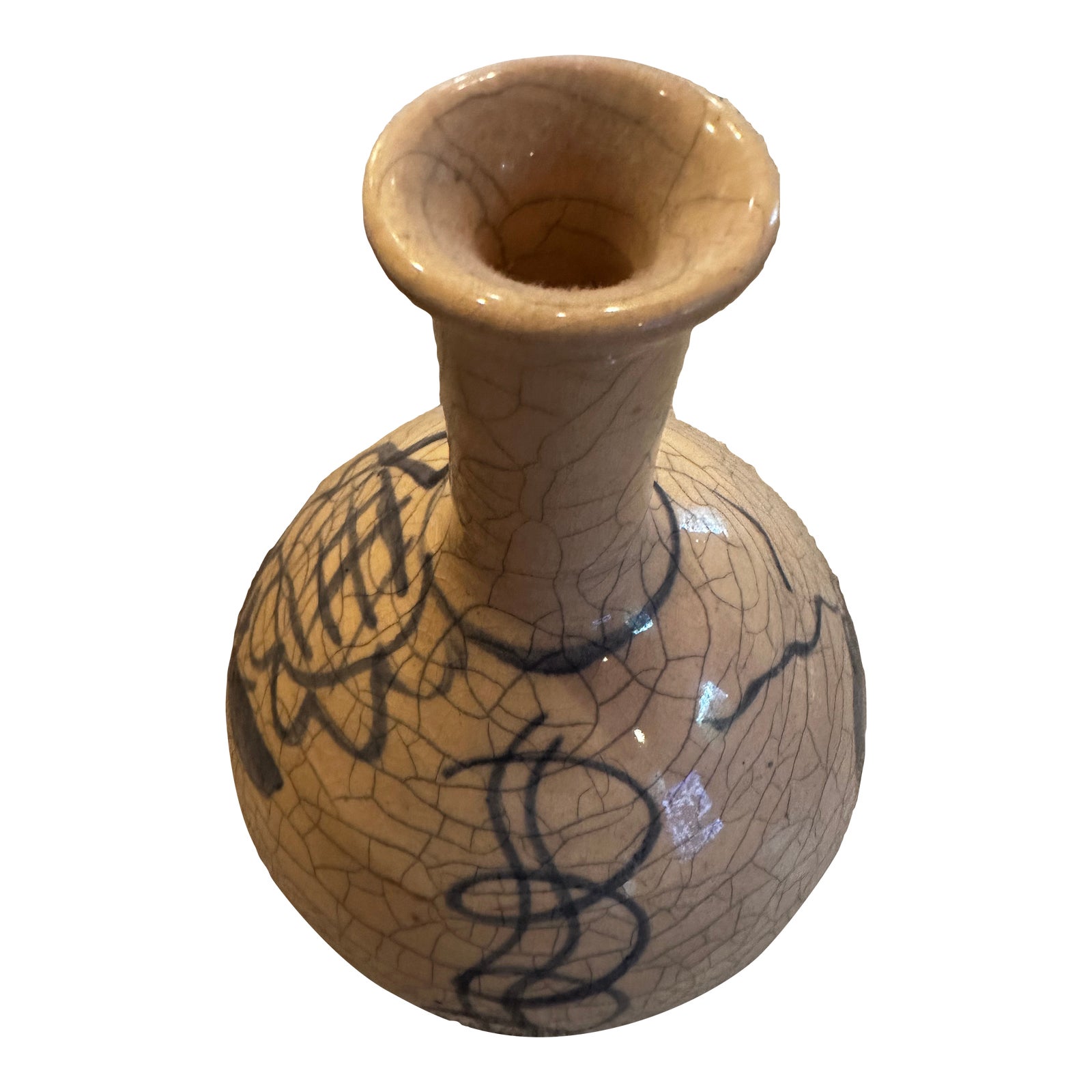 Mid 19th Century Japanese Edo Period Fishing Boat Saki Bottle | Chairish