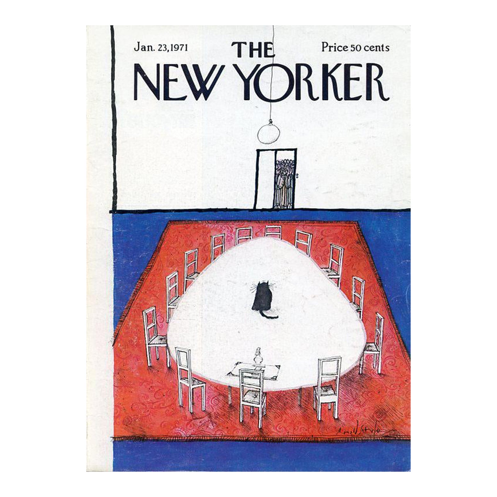 1971 Vintage New Yorker Cover, January 23 (Ronald Searle), Original New ...