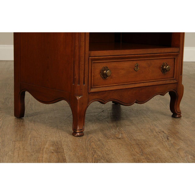Kindel French Provincial Style Fruitwood Open Nightstand | Chairish