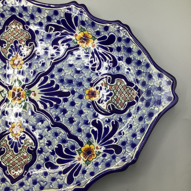 Large Talavera Oval Hand Painted Serving Platter Made in Puebla Mexico ...