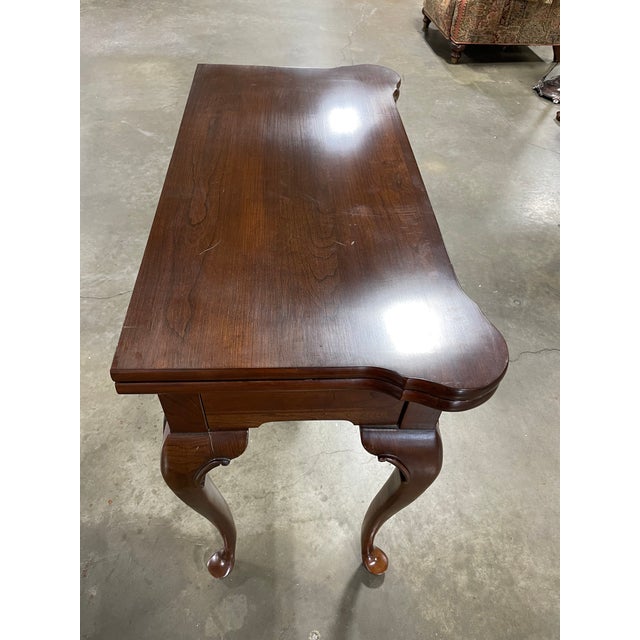 Ethan Allen Georgian Court Folding Leg Expandable Table | Chairish