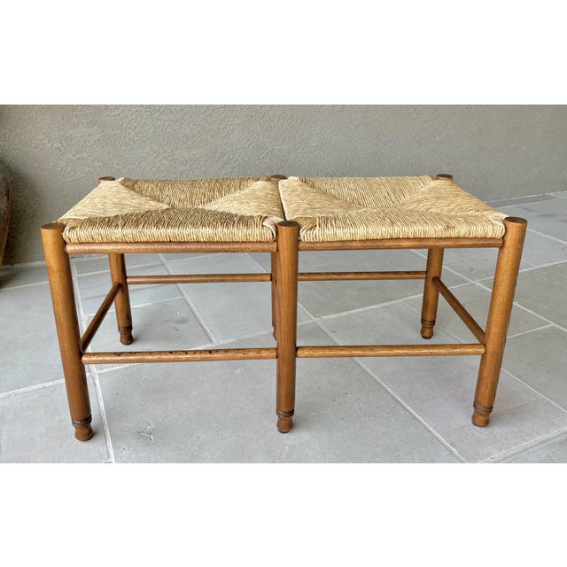 Mid 20th-Century Charlotte Perriand-Inspired Handwoven Natural Rush ...