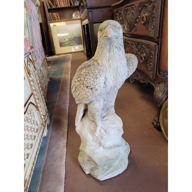 1980s Large Vintage Concrete Eagle Statue | Chairish