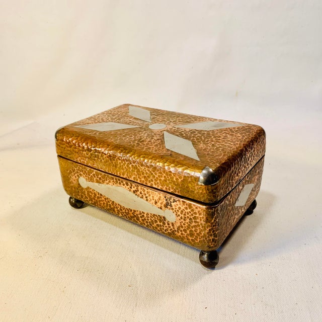 20th Century Folk Art Hand Crafted Mixed Metal Treasure Box | Chairish