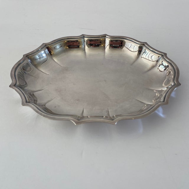 Vintage Chippendale Silver Plated Trinket Dish | Chairish